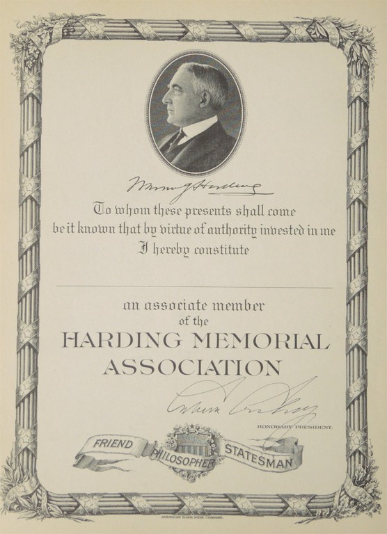 Harding Memorial Service Card | Capitol Coin & Stamp, political ...