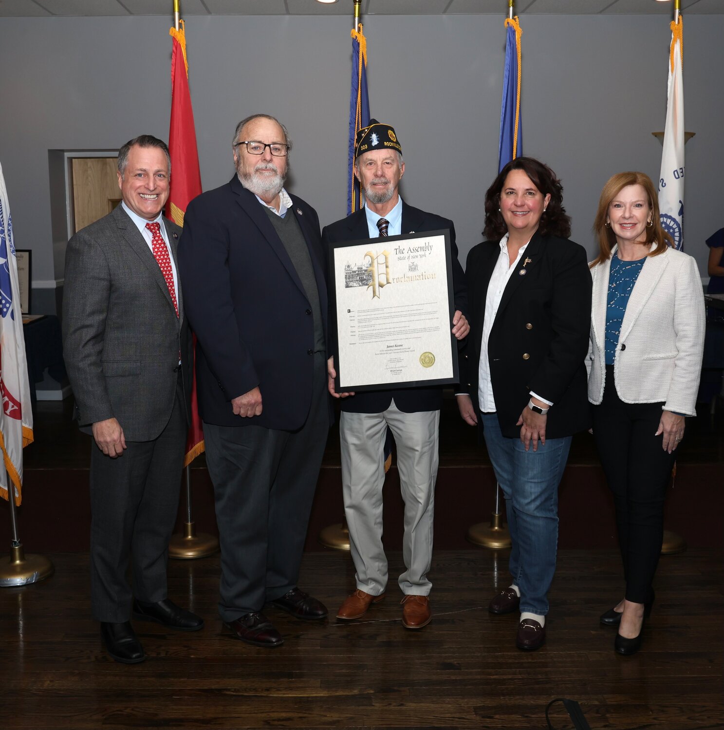 Assemblyman Brian Curran recognizes veteran James Keane of Rockville ...