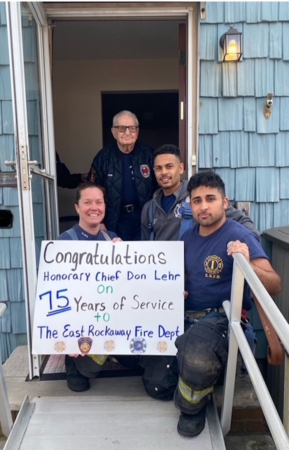 Honorary chief Donald Lehr celebrated for 75 years of service to East ...