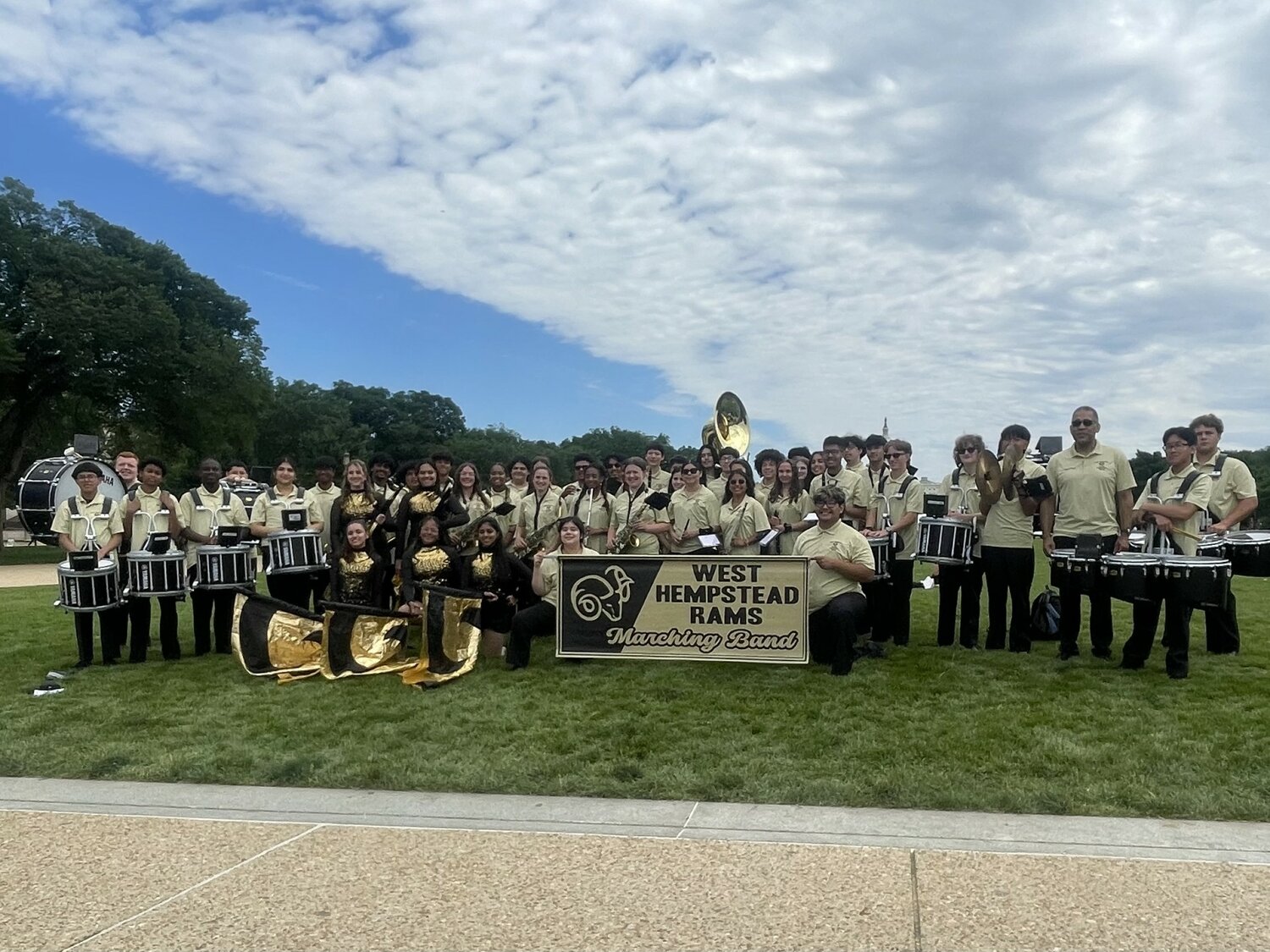 Students in West Hempstead's Rams Marching Band took part in the ...