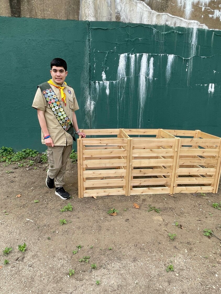 Valley Stream Eagle Scout builds planter boxes and compost bins for ...